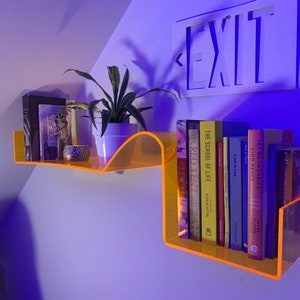 Fluorescent Acrylic Wave Shelf - Etsy