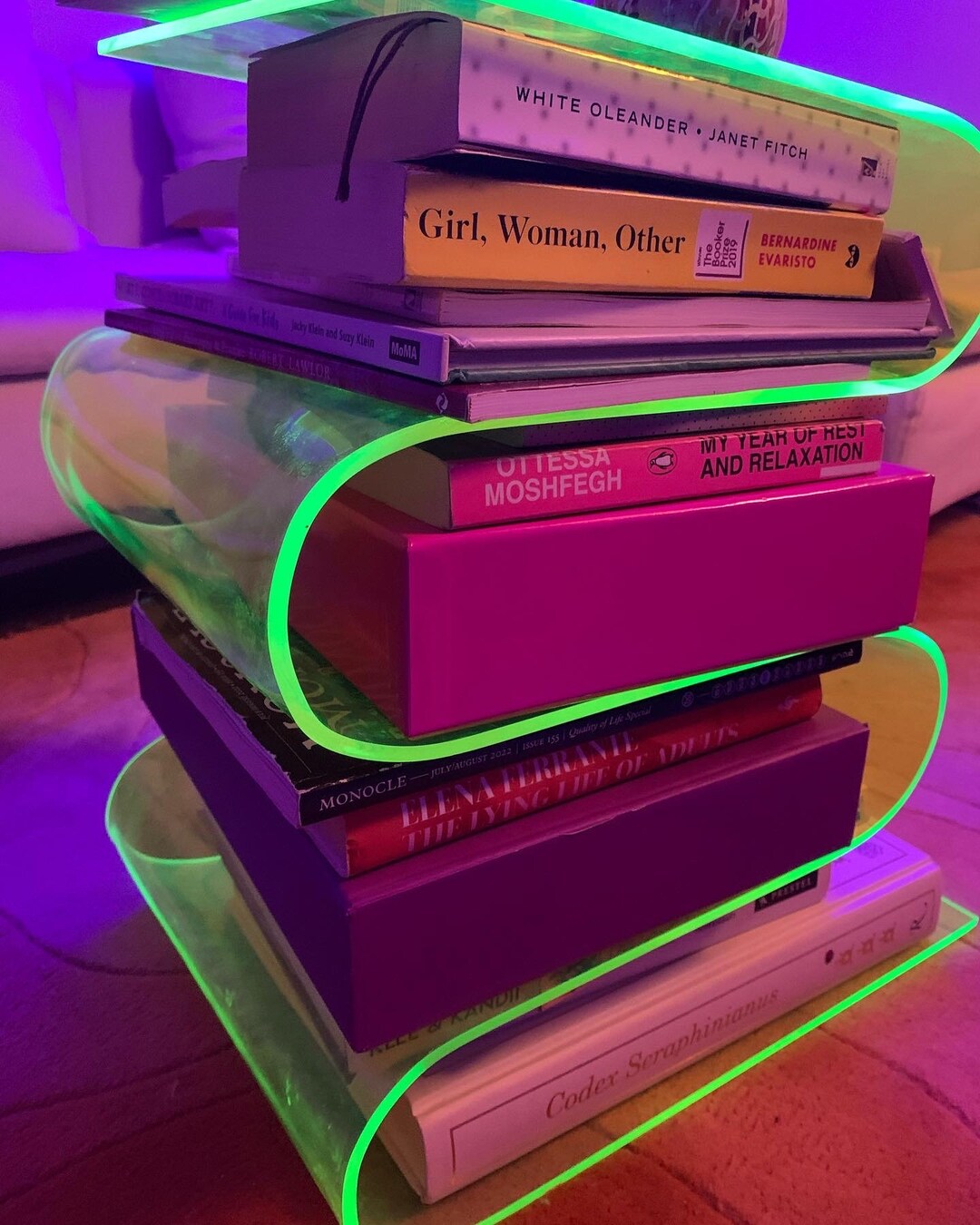 Groovy Acrylic Wave Bookcase theyre Back & Better Than Ever - Etsy