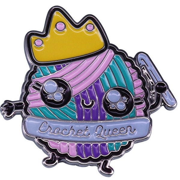 Crochet Enamel Pin - Etsy