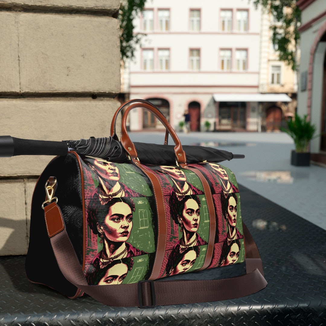 Frida Travel Bag, Frida Kahlo Gift Travel Bag, Leather Travel Bag Women ...