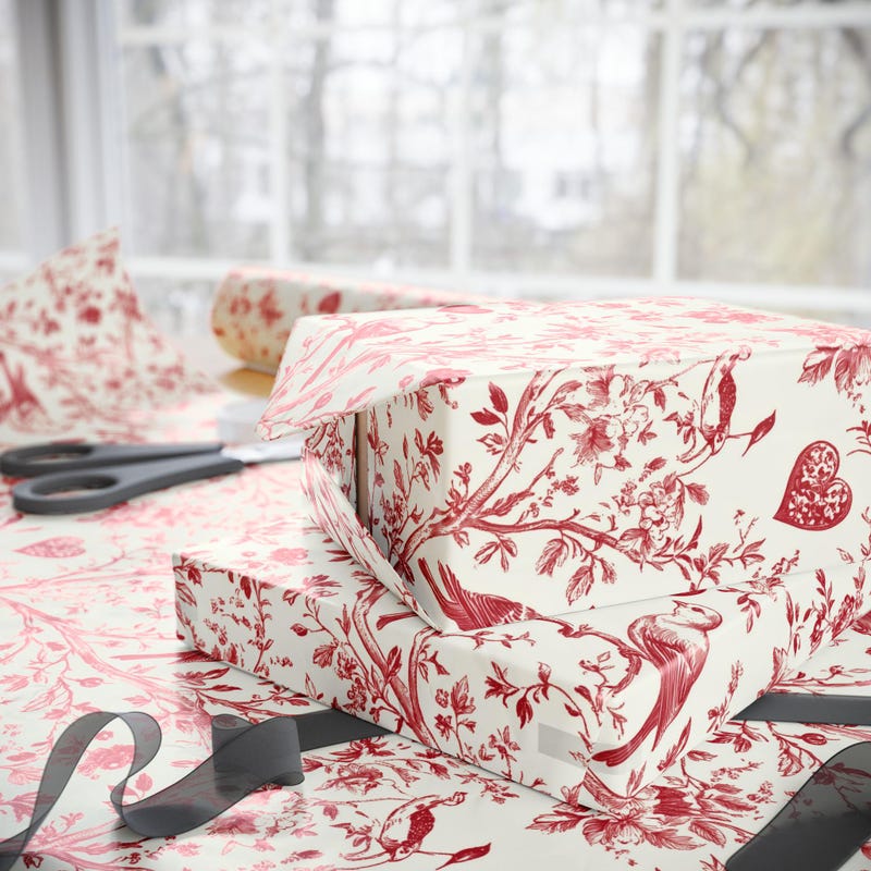 Romantic Wrapping Paper - Etsy