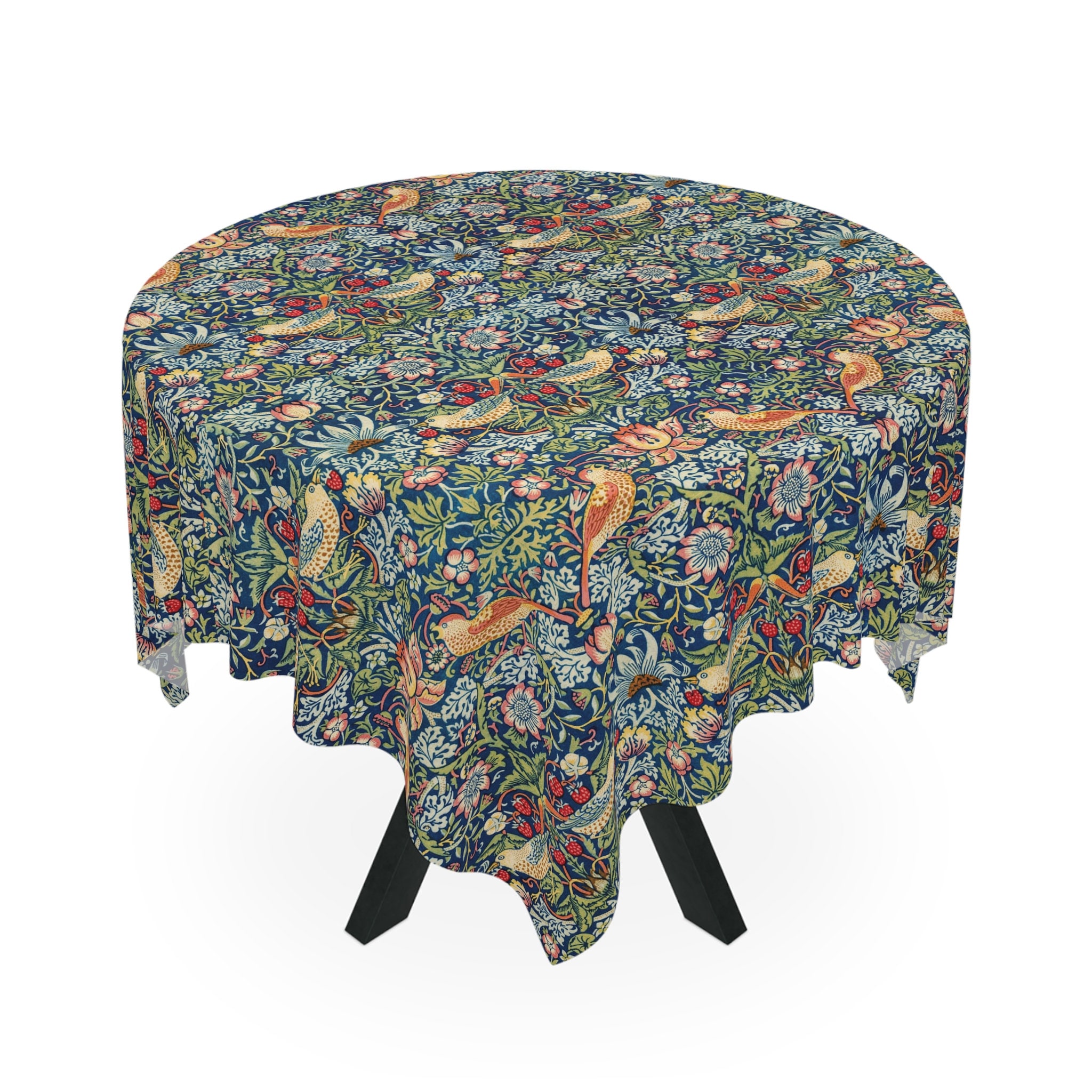 William Morris Tablecloth Snakehead Design Floral Birds Tablecloth ...