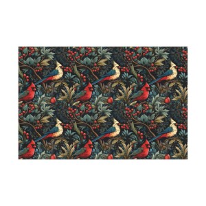 Cardinal Wrapping Paper Vintage Christmas Paper Cardinal Gift Paper ...