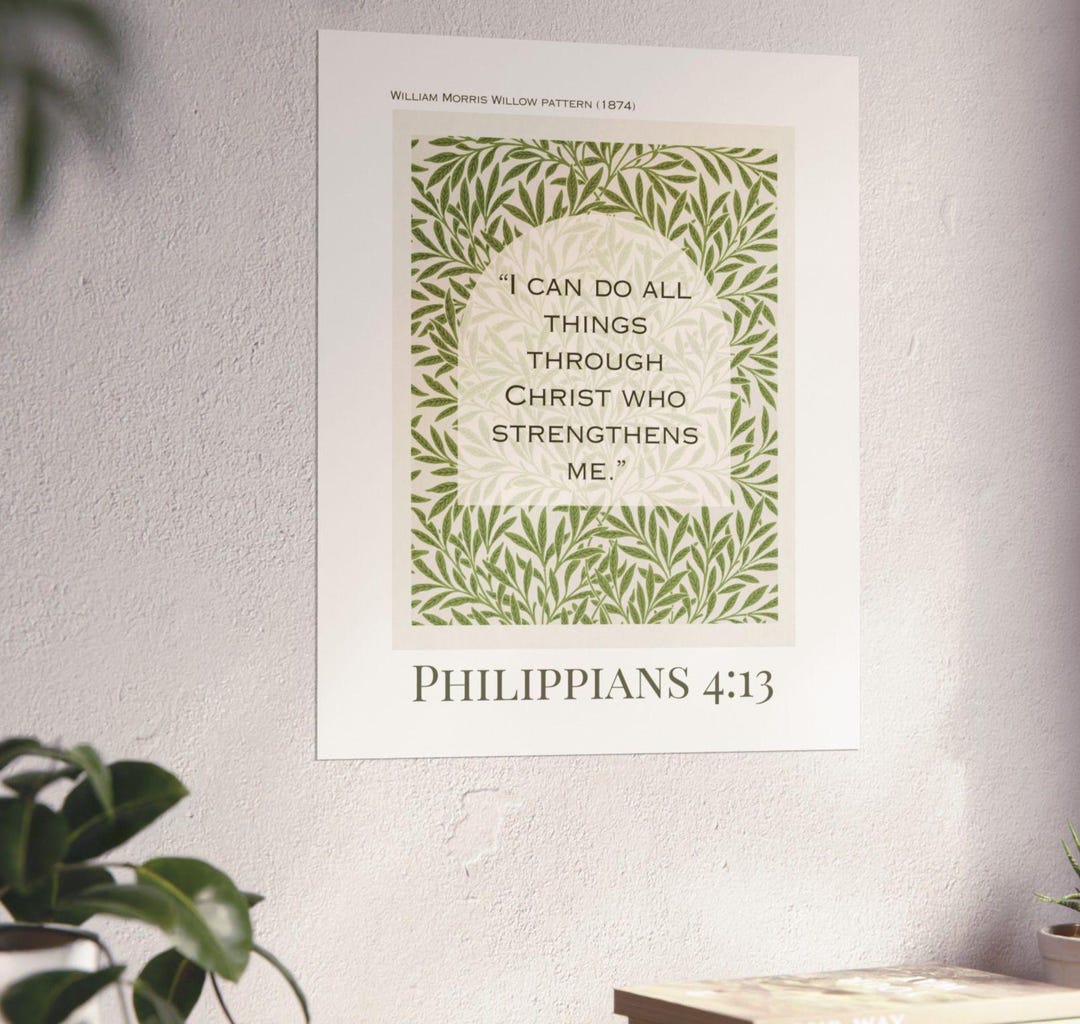 Christian Scripture Bible Posters William Morris 'willow' Print ...
