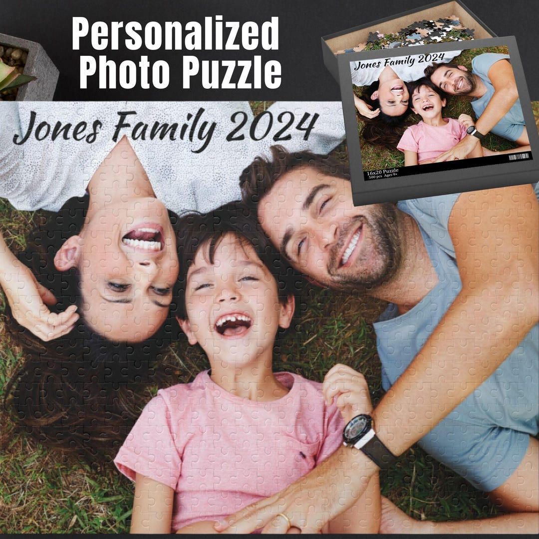 Personalized Family Puzzle Custom Photo Jigsaw, Family Portrait, 120 ...