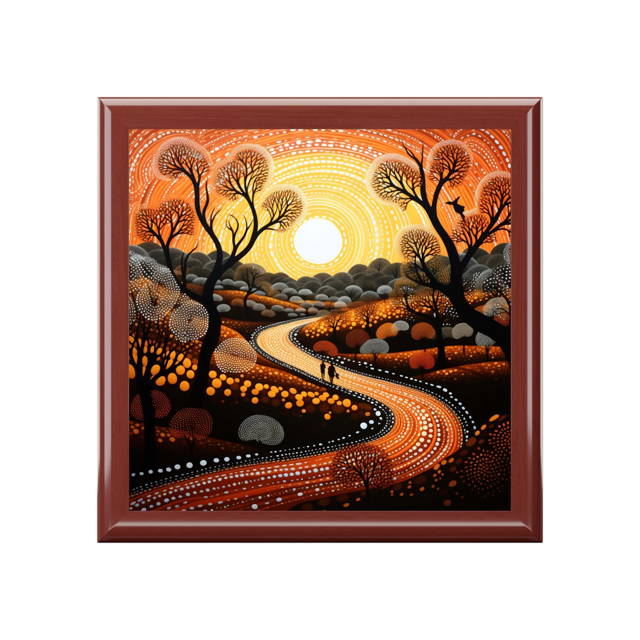 Wood Jewelry Box Aboriginal Art Wooden Box Dot Painting - Etsy