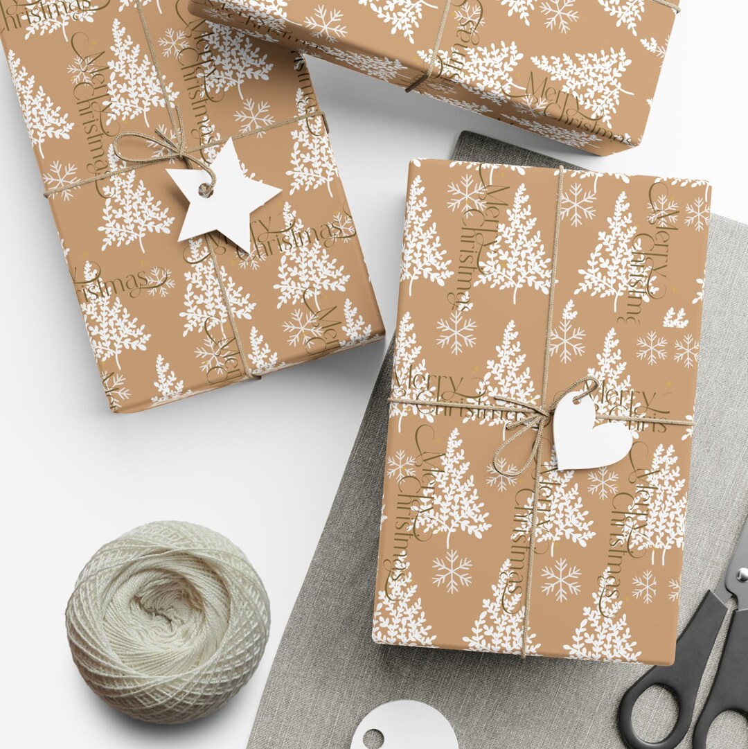 Wrapping Paper Christmas Gift Wrap Kraft Gift Wrapping Paper Kraft ...