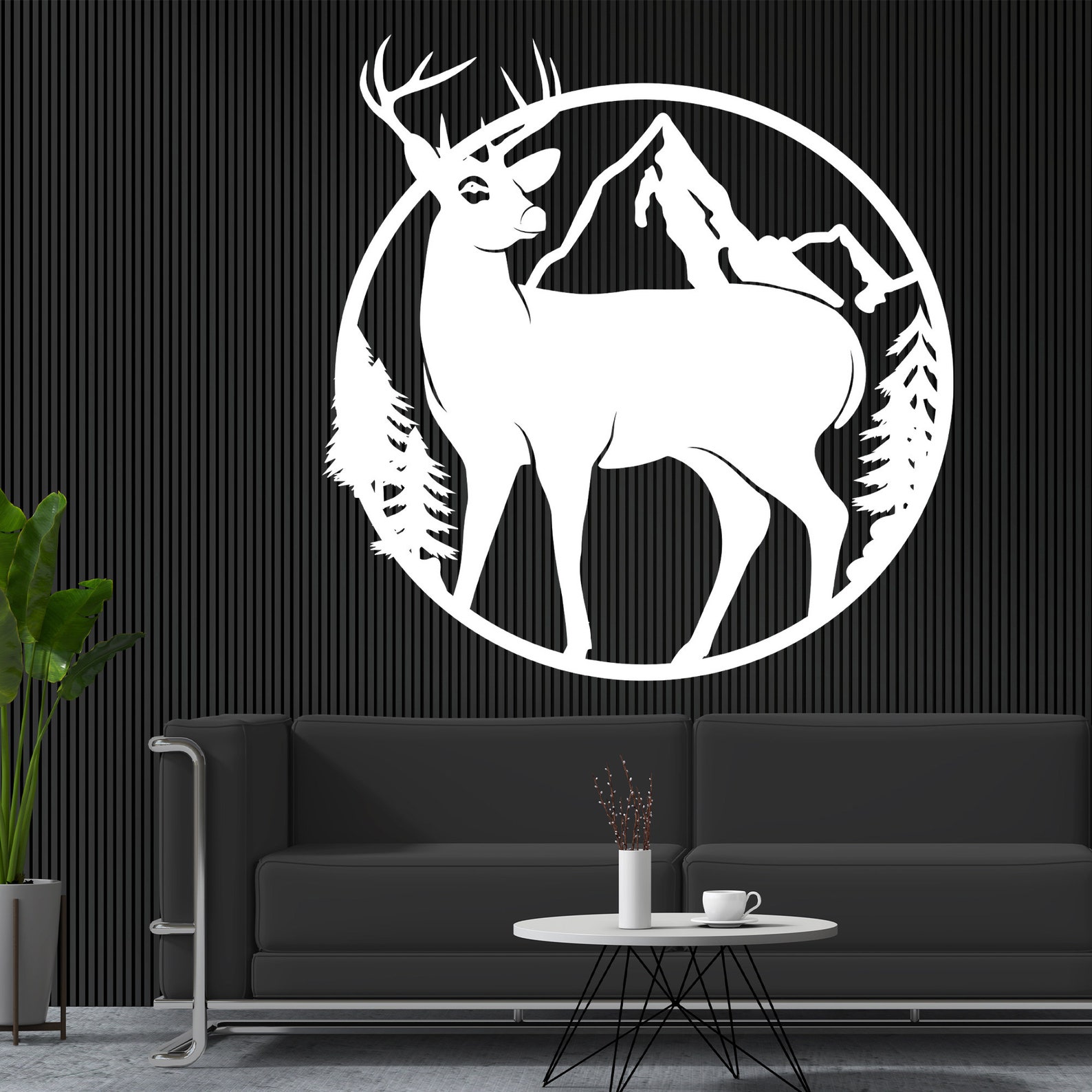 Metal Deer Art Metal Wall Decor Wildlife Lover Gift Tree - Etsy