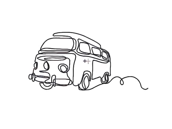 Van Embroidery Design - Etsy