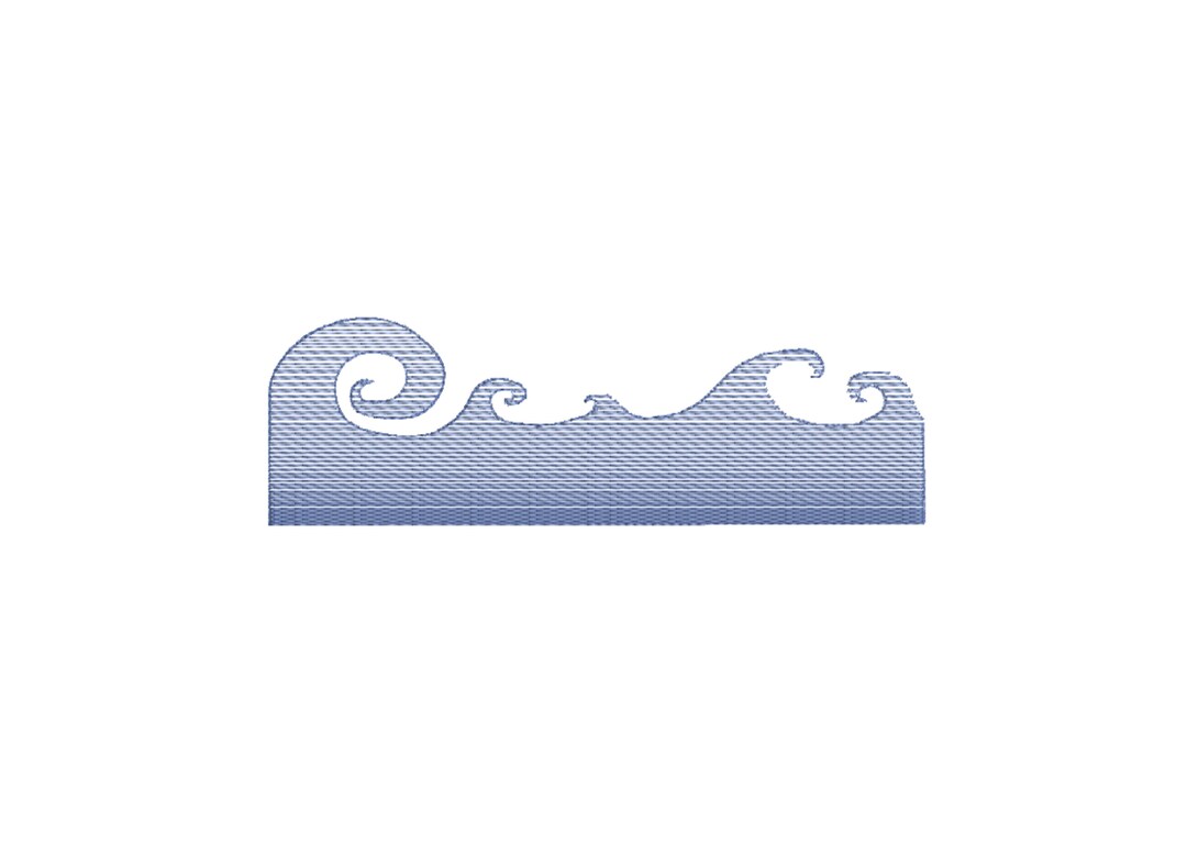 Sea Wave Embroidery Design File - Etsy