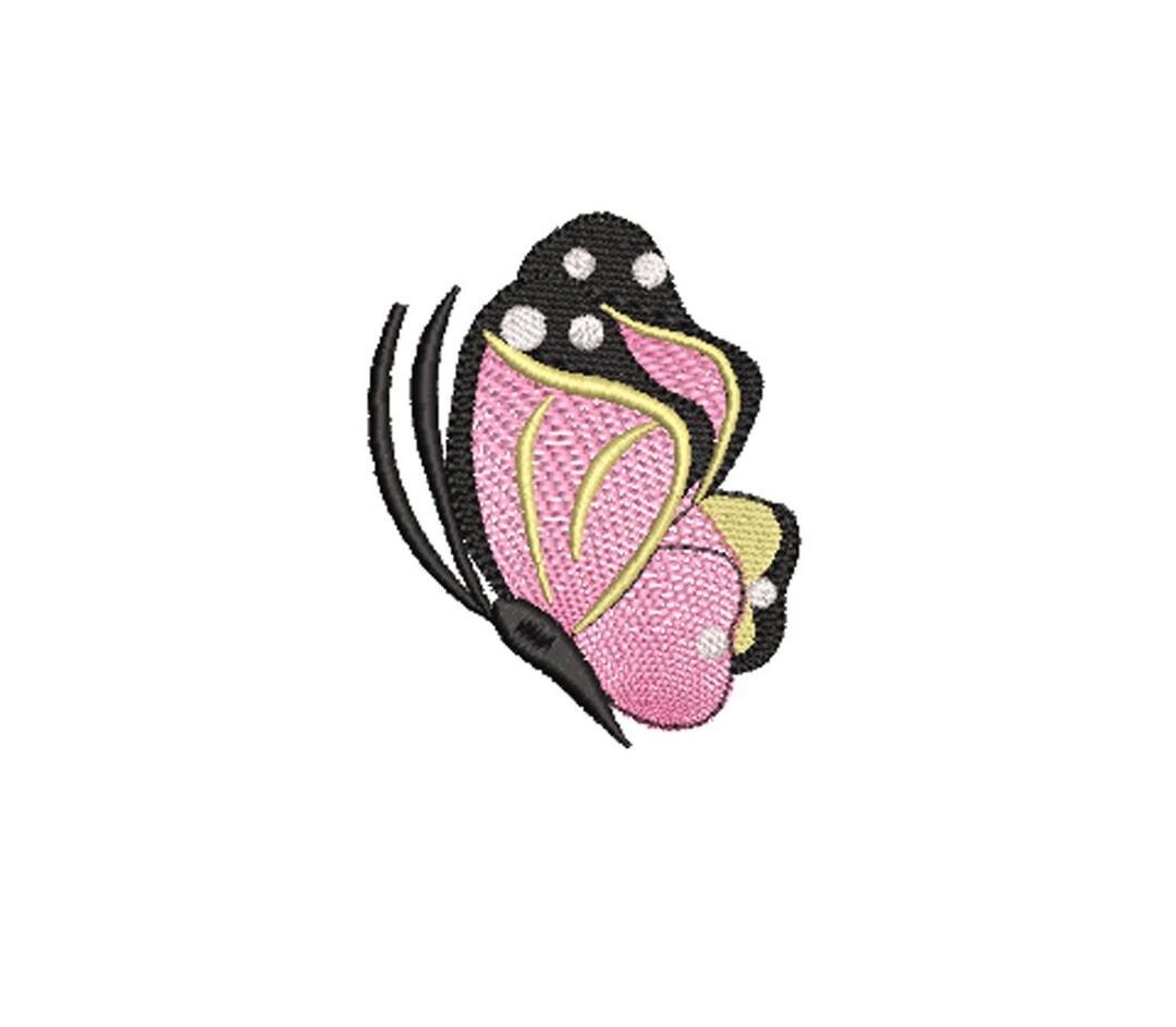 Flying Butterfly Embroidery Design File Instant Download - Etsy