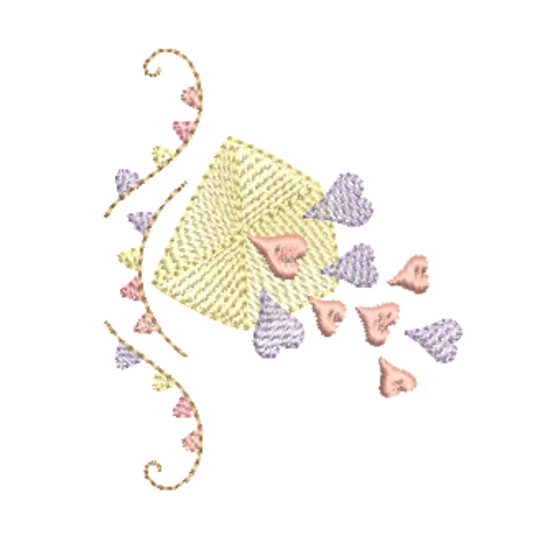 Letter With Mini Heath Shapes Embroidery File - Etsy