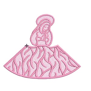Pink Angel 3 Embroidery Design File - Etsy