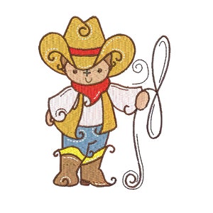Cowboy Embroidery Design File - Etsy