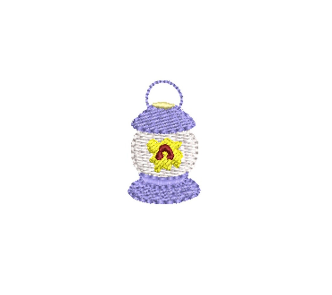Purple Oil Lamp: Embroidery Design File - Etsy