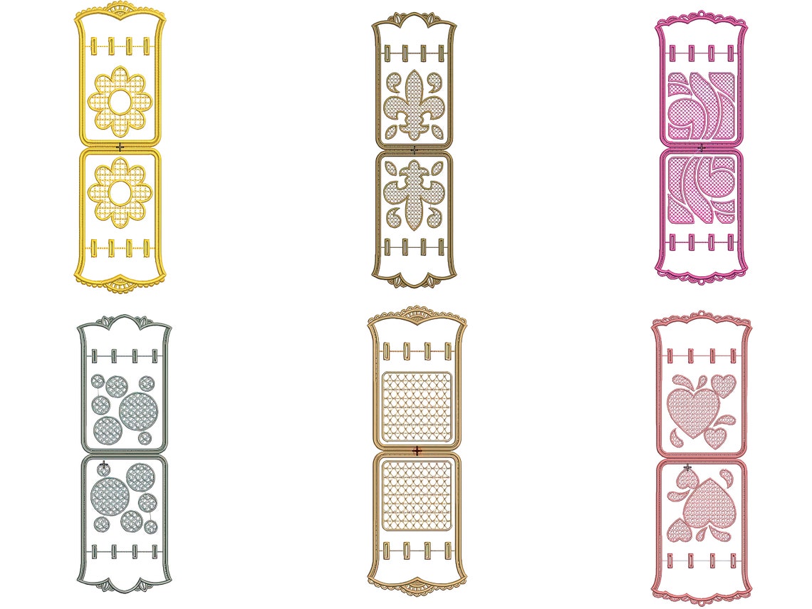 Rectangle Collection Bundle Embroidery Design Files | Etsy