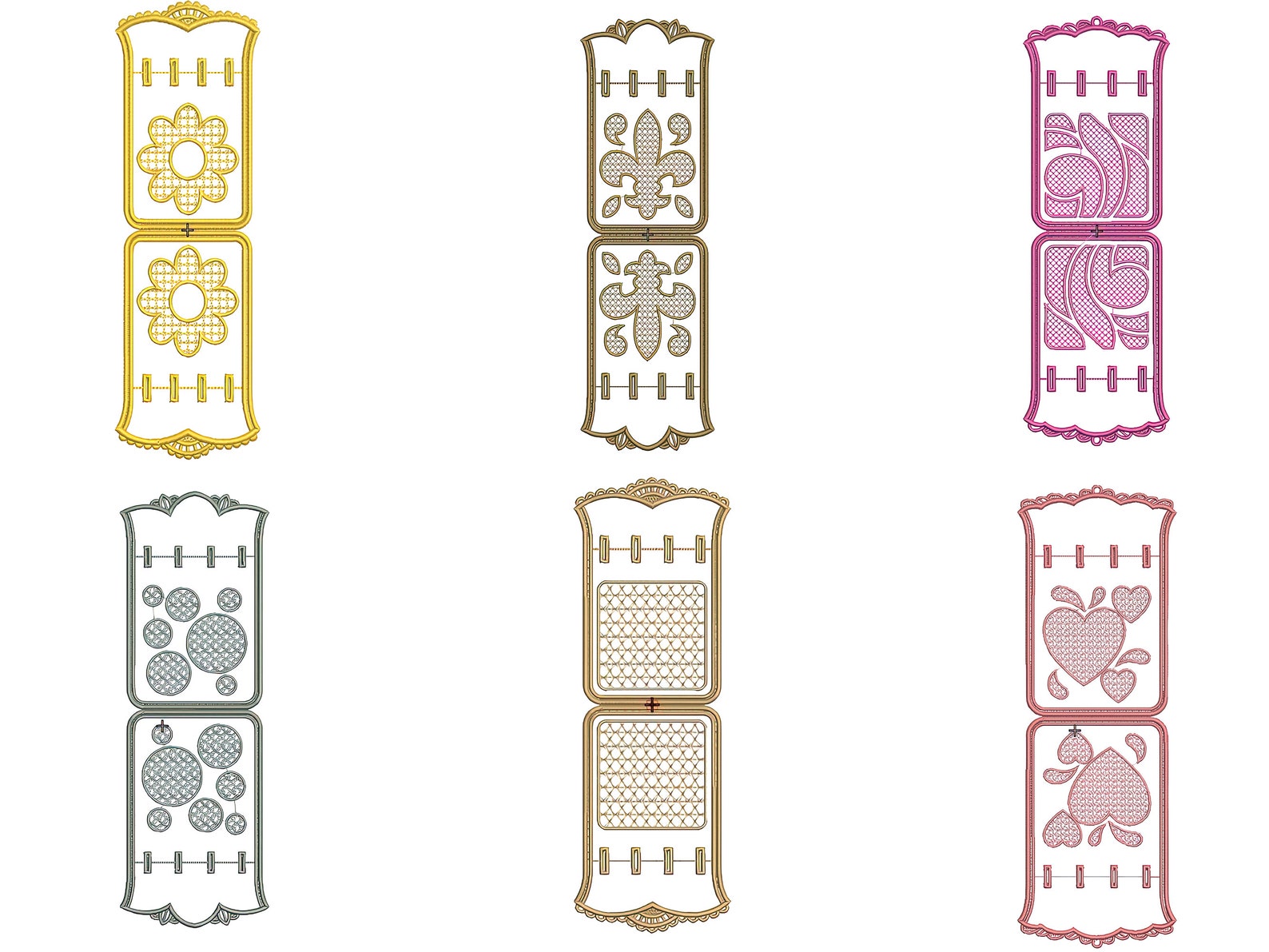 Rectangle Collection Bundle Embroidery Design Files - Etsy