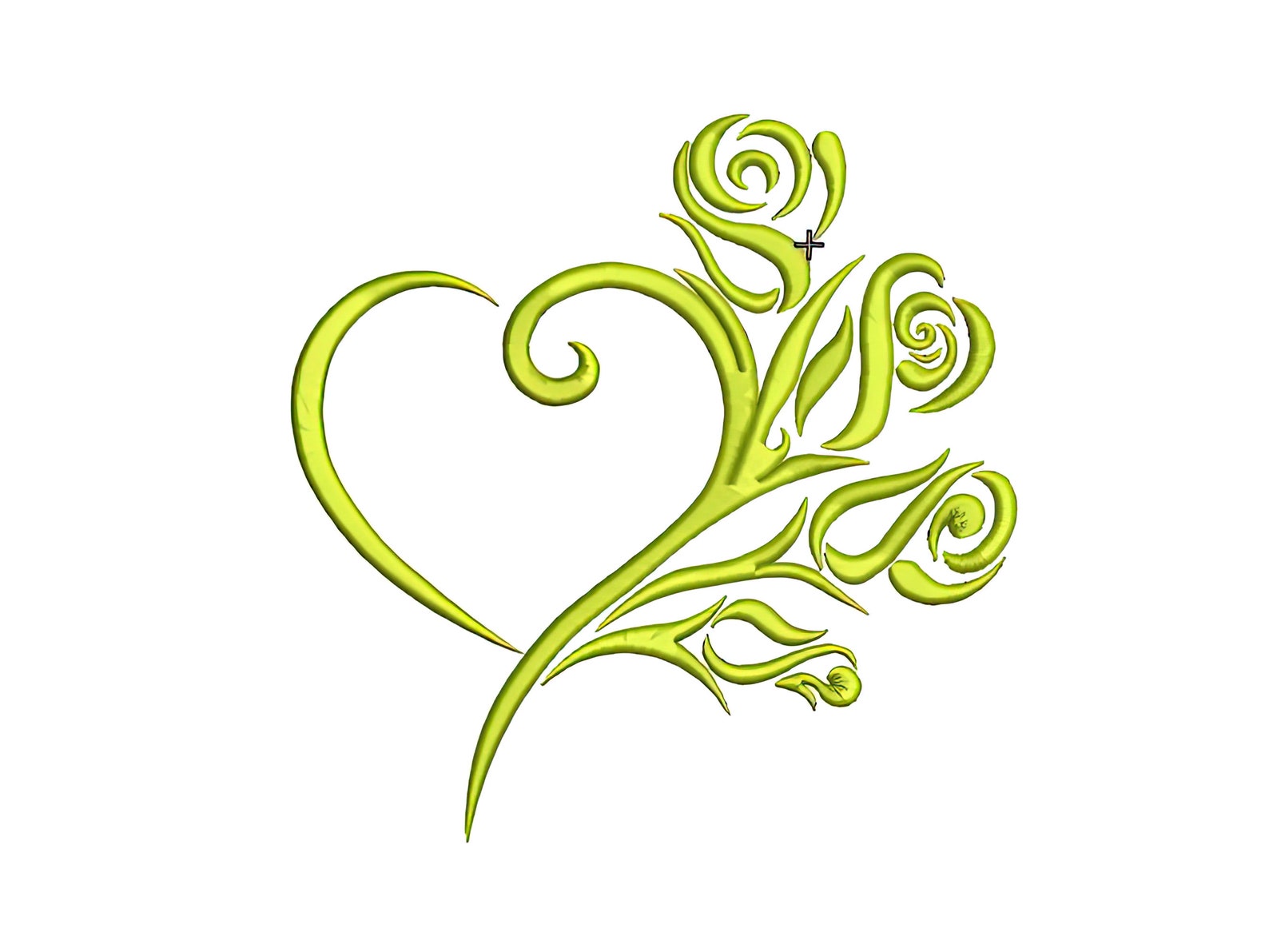 Heart Flower Embroidery Design File - Etsy