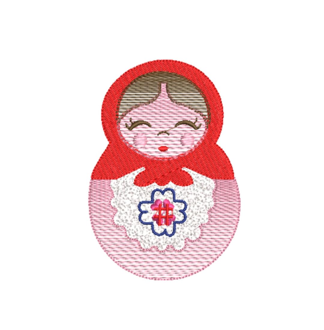 Matryoshka Embroidery Design File - Etsy