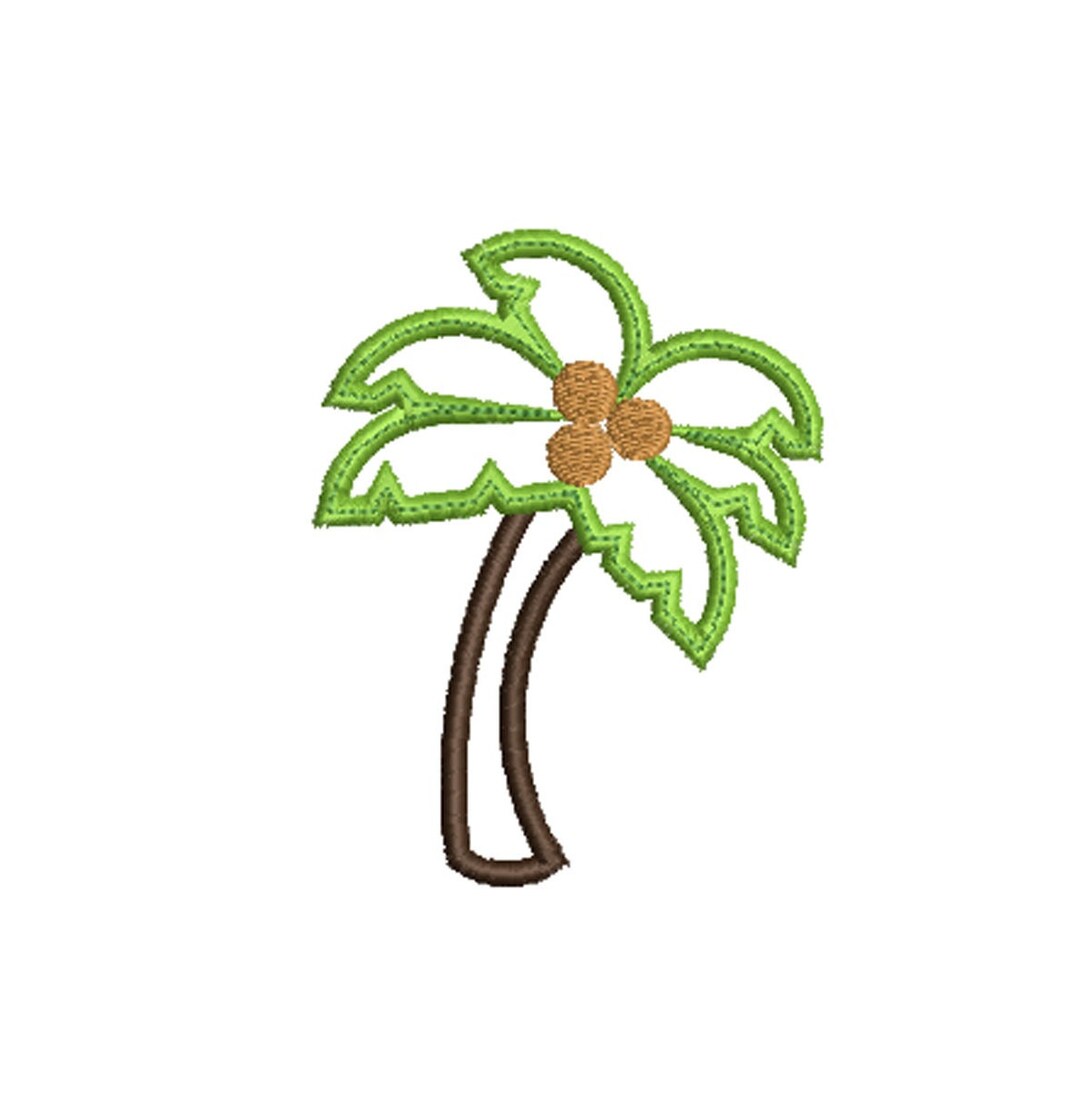 Coconut Tree Embroidery Design File - Etsy