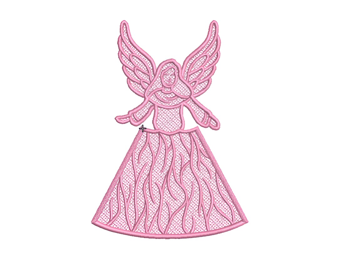 Pink Angel Embroidery Design File - Etsy