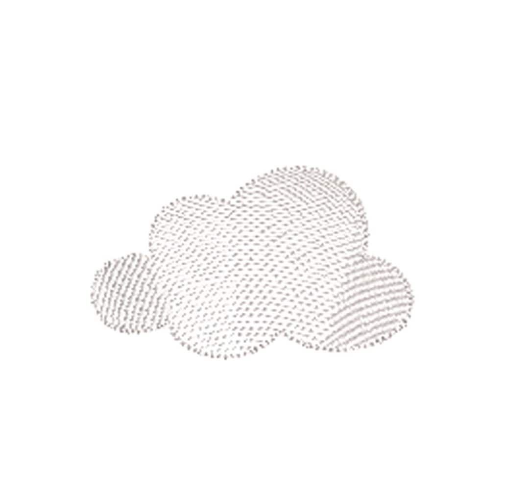 Cloud Embroidery Design File - Etsy