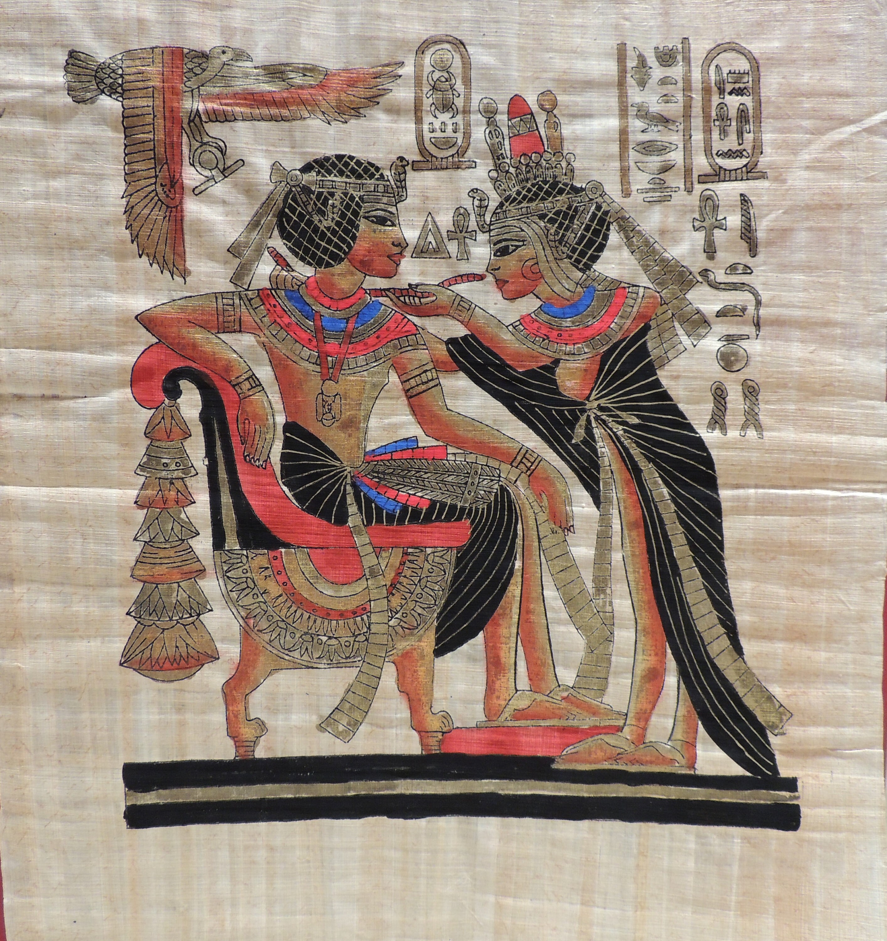 Egyptian Papyrus pharaoh and Queen - Etsy