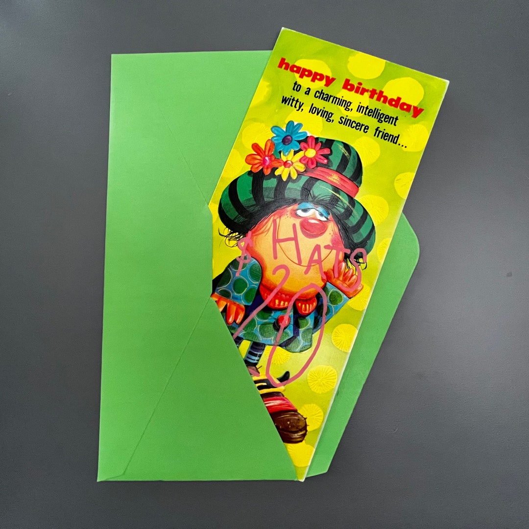 Funny Cartoon Birthday Card Roth 1970s - You’re Charming Intelligent ...