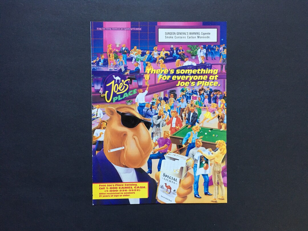 Print Ad Camel Cigarettes Joe Camel Character 1997 - Etsy