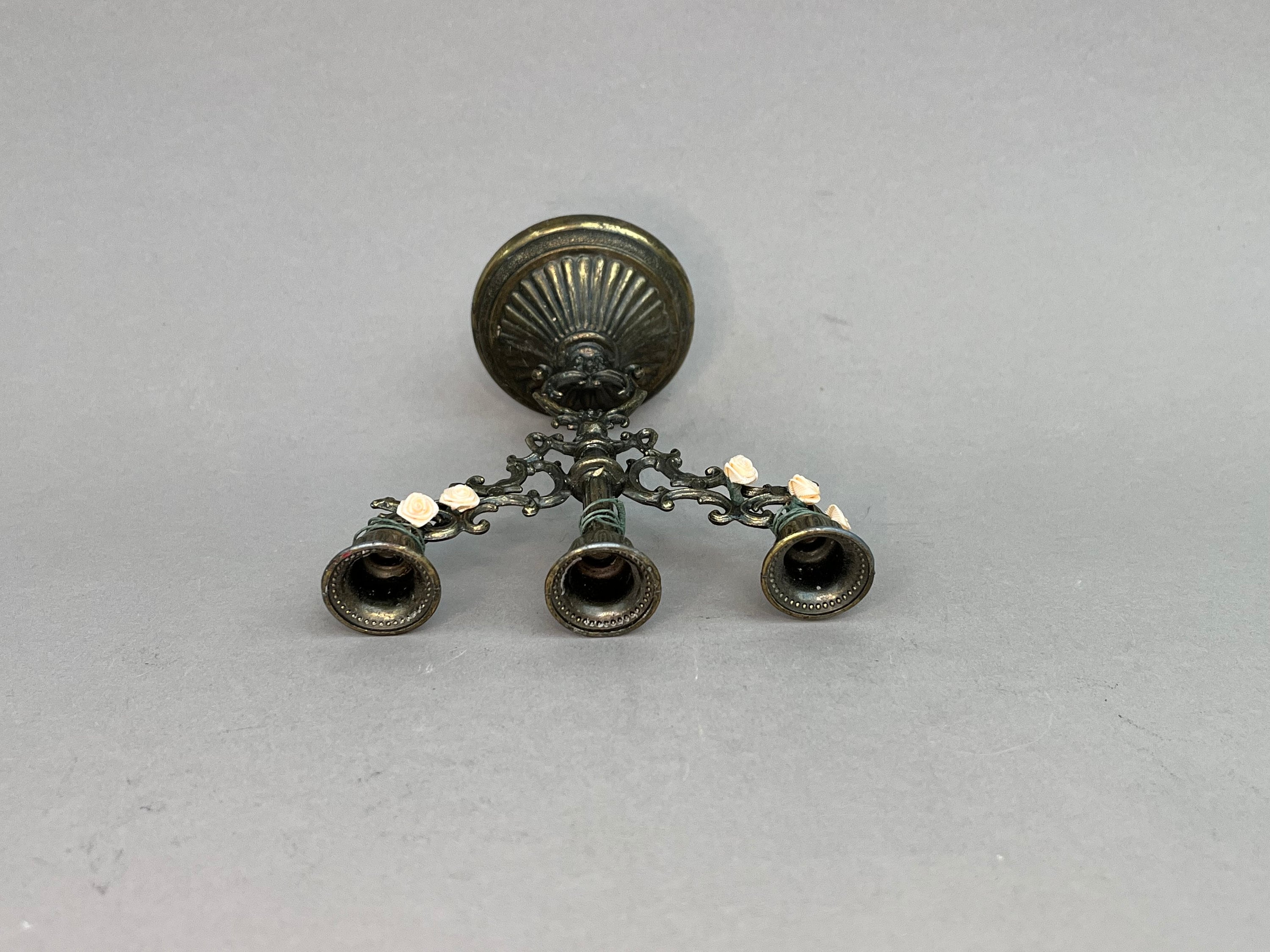 Creepy Mini Candelabra Haunted House Decor Prop Festooned With Faded ...