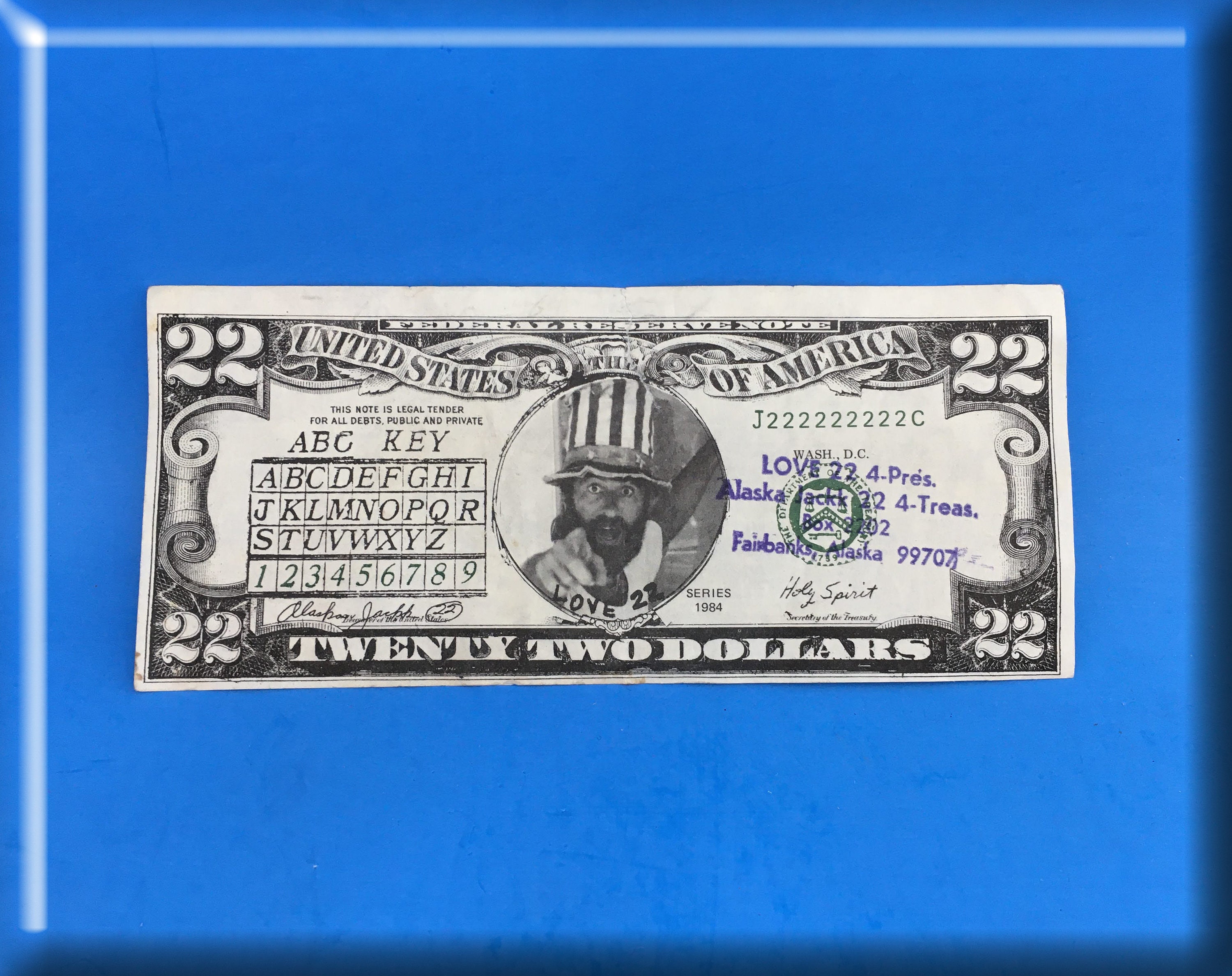 22-dollar Bill Love Twenty-two Presidential Campaign, 1984ish - Etsy