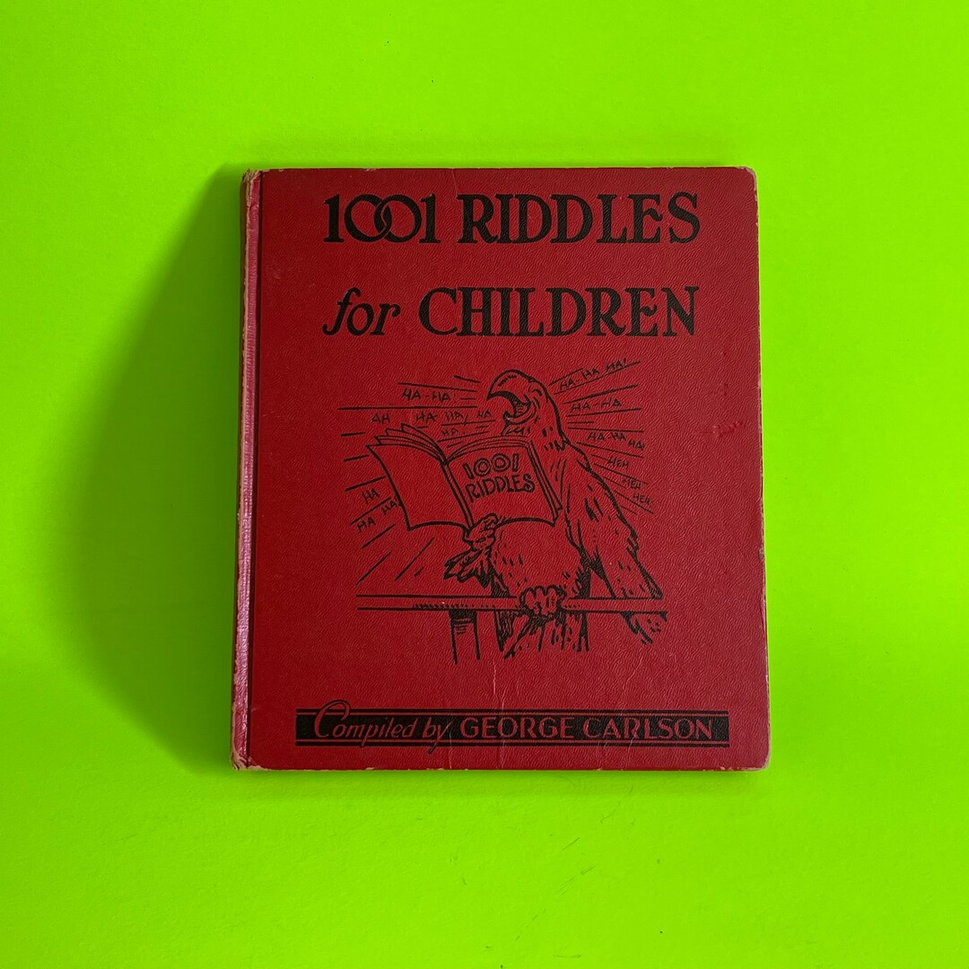 Vintage 1940s Book of 1001 Riddles, Many Highly Problematic by Modern ...
