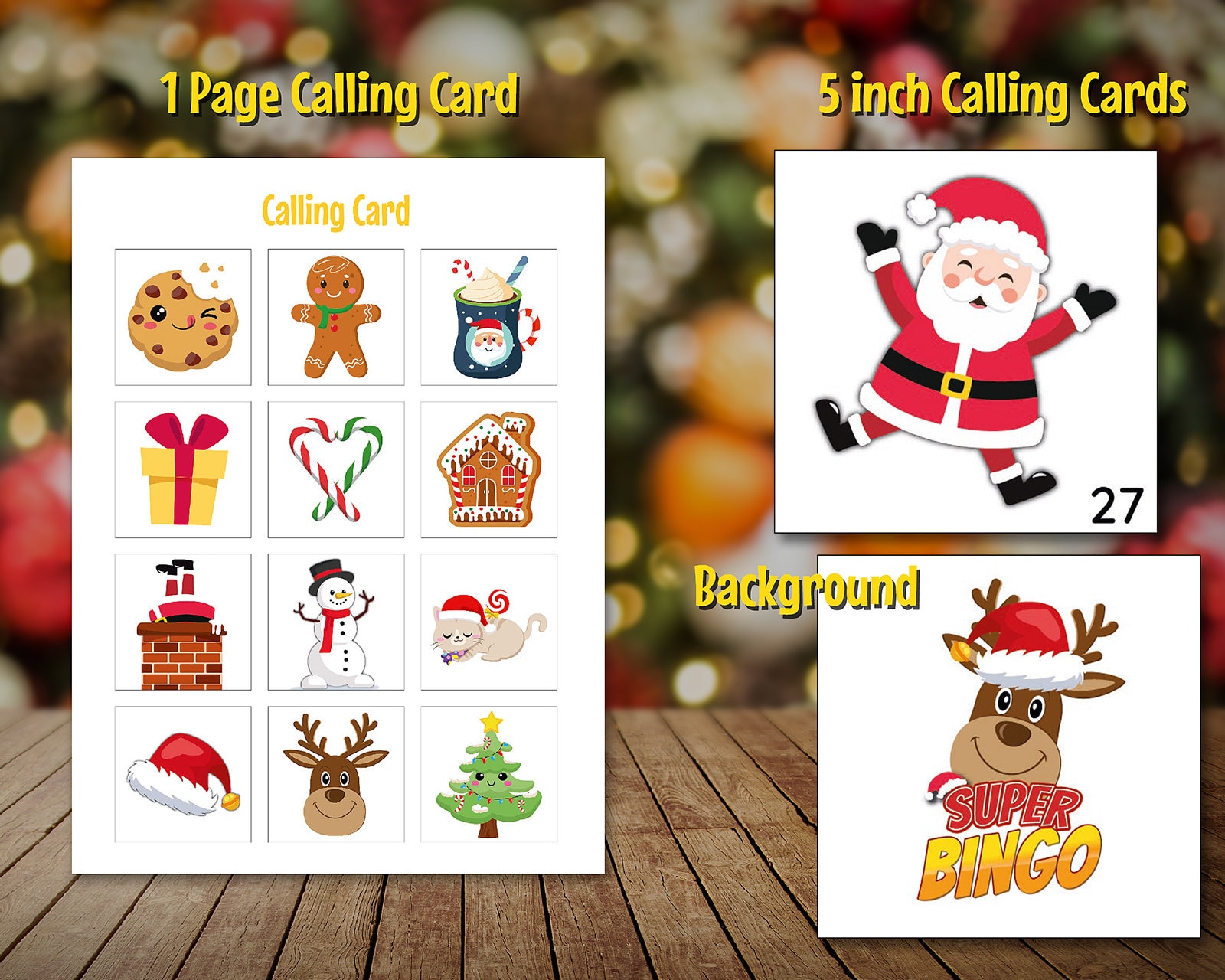 Christmas Bingo Pre-k Preschool Tic Tac Toe Cards 3x3 Primer Toddler ...