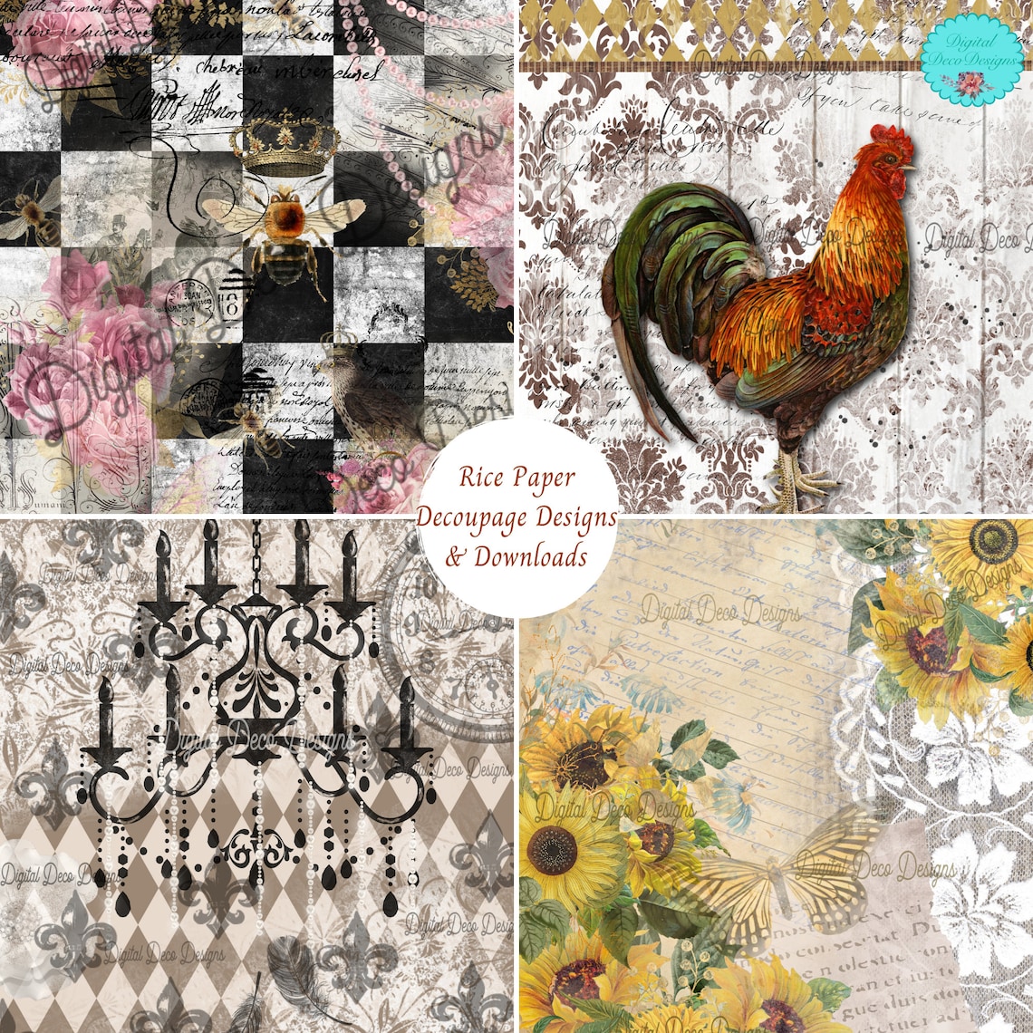 Digital Printable Decoupage Paperinstant Downloadforever - Etsy