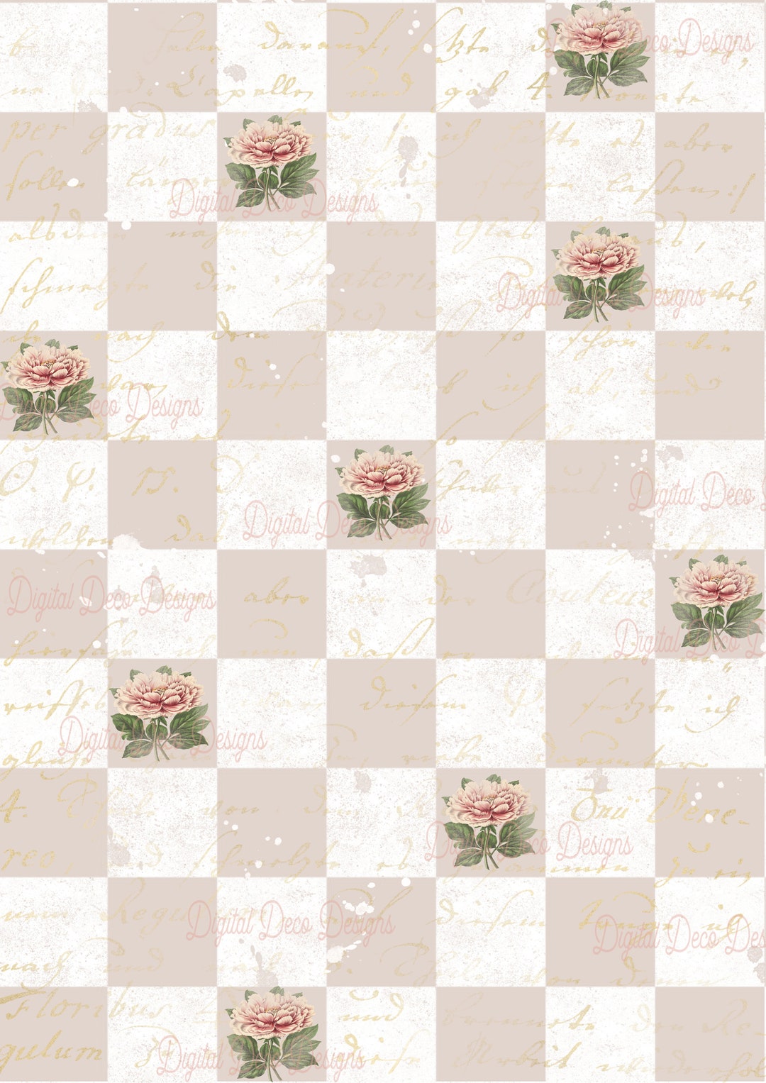 Digital Printable Decoupage Paper Design|instant Download|garden Walk ...