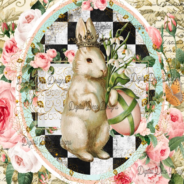 Antique Rabbit Decoupage Paper - Etsy