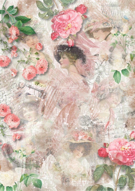 Printable Decoupage Paperinstant | Etsy