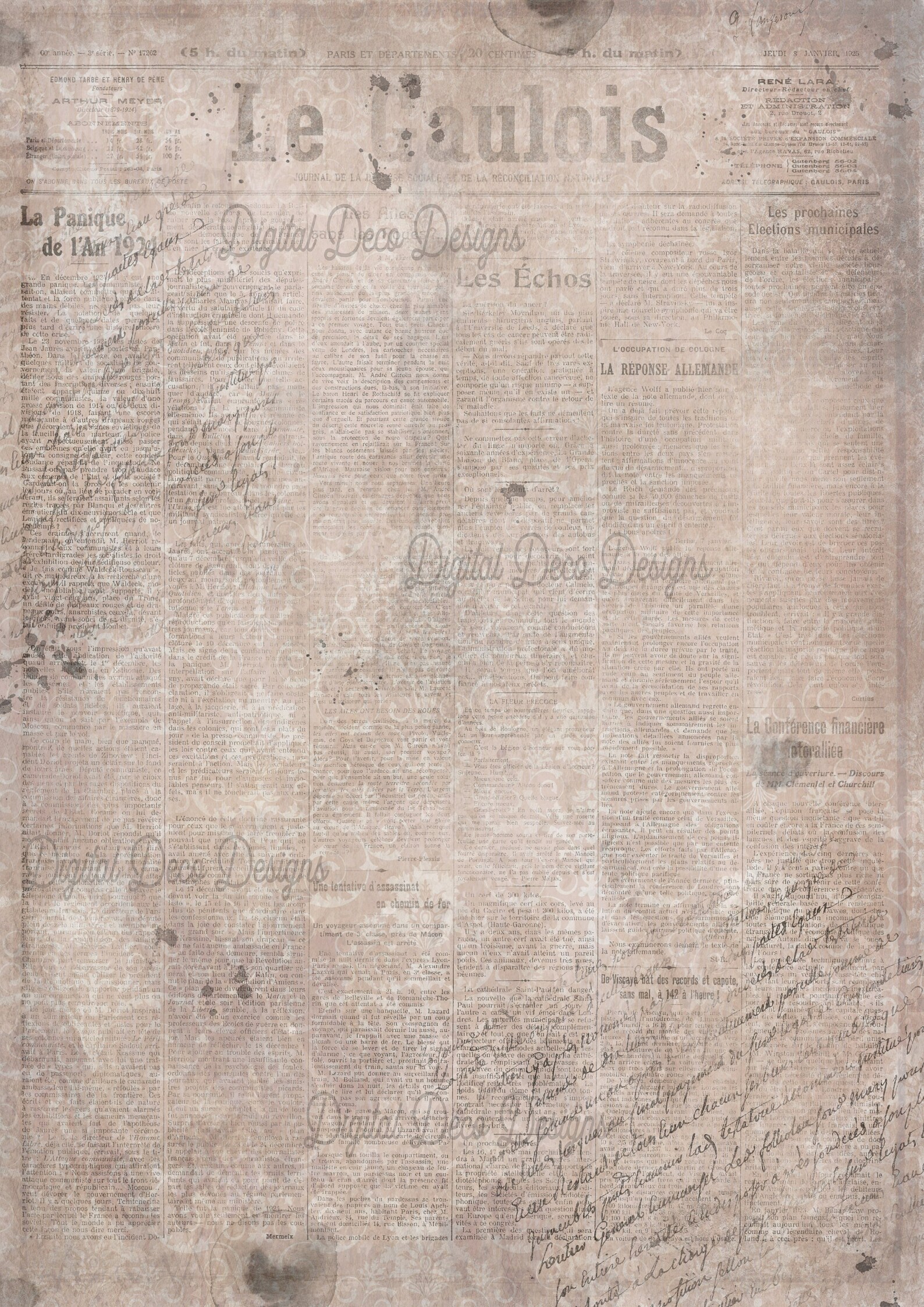 Decoupage Paperrice Papergrunge Paper Pink physical Print - Etsy