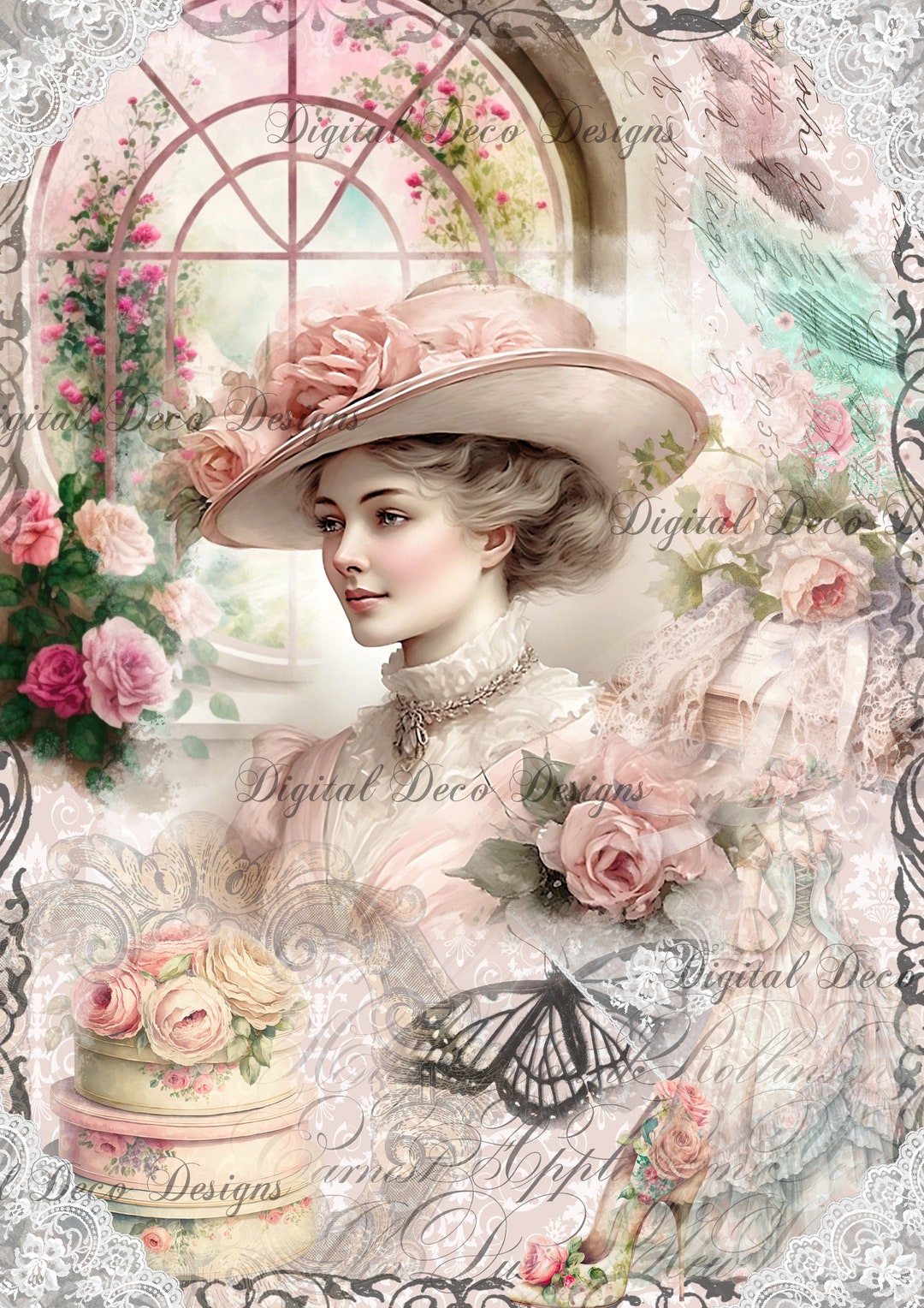 Victorian Bundle z057a4a3craftsrice Paperdiywall Artjunk ...