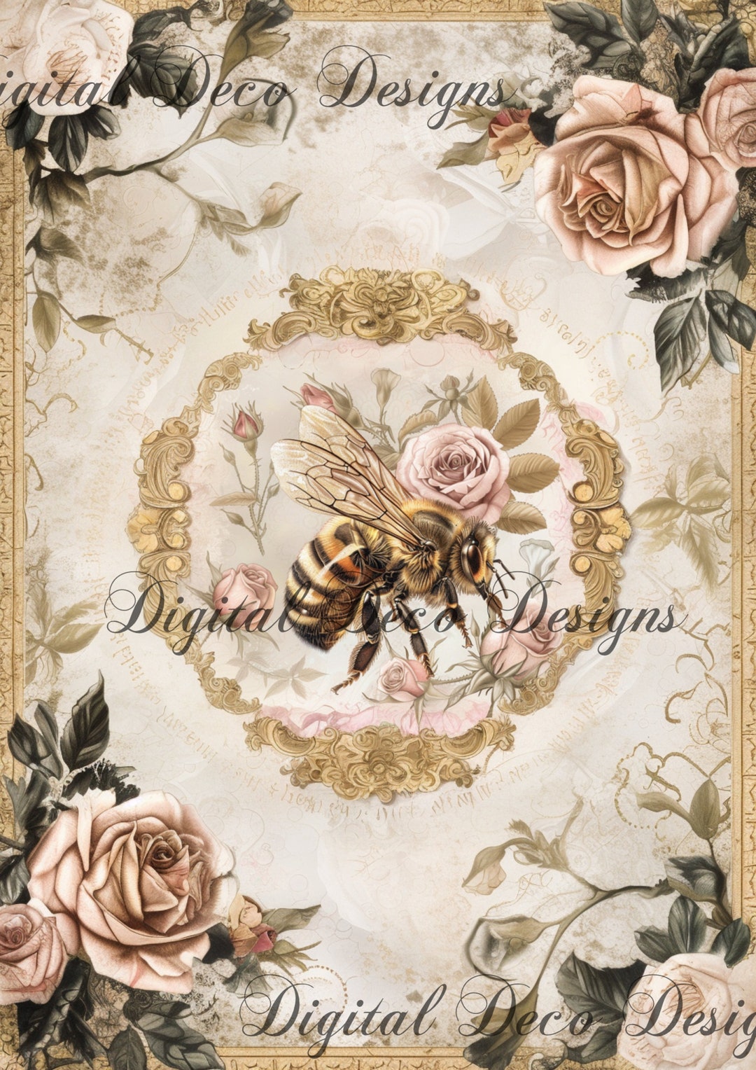 Fancy Bee 2f055decoupagea4a3craftsrice Paperdiywall Artjunk ...