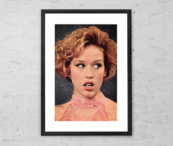 Pretty in Pink Painting Andie Walsh Molly Ringwald | Etsy