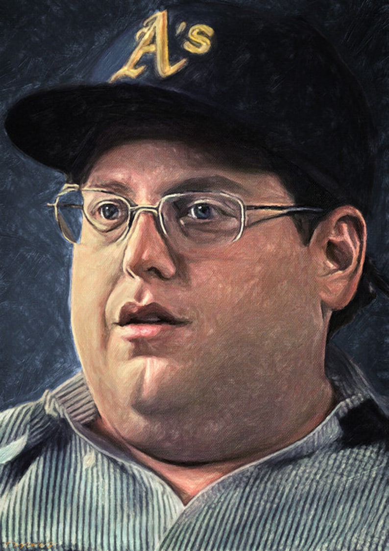 Jonah Hill as Peter Brand in Moneyball Painting Art Print - Etsy