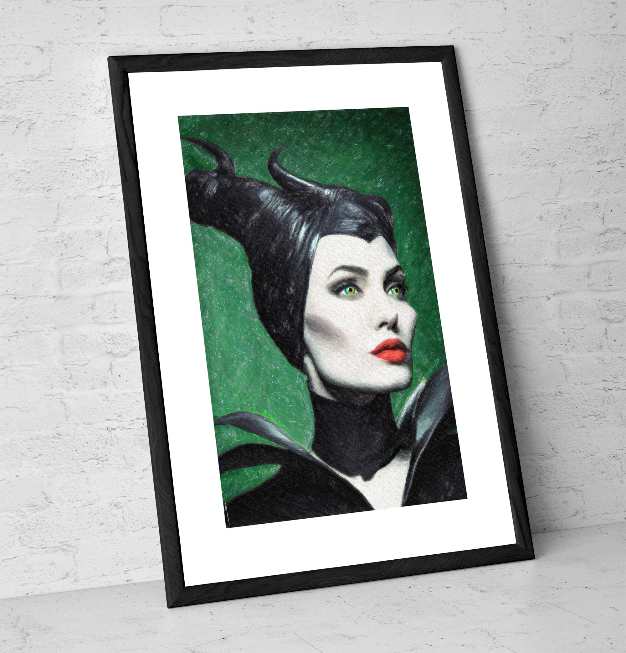 Maleficent Painting Maleficent Art Print Movie Artwork Sleeping Beauty Fairy Tale Villain Wall ...