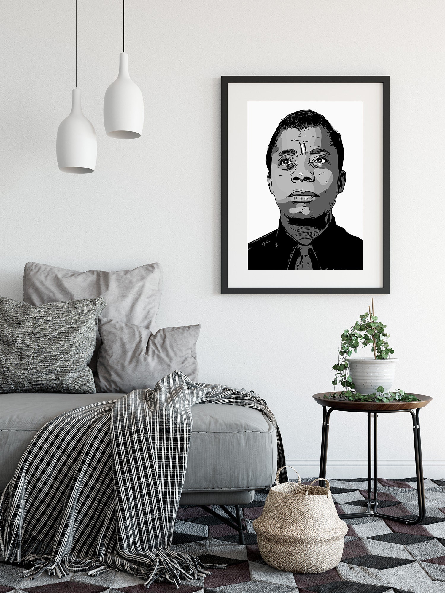 James Baldwin Art Print African-american Author Literary Gift James ...