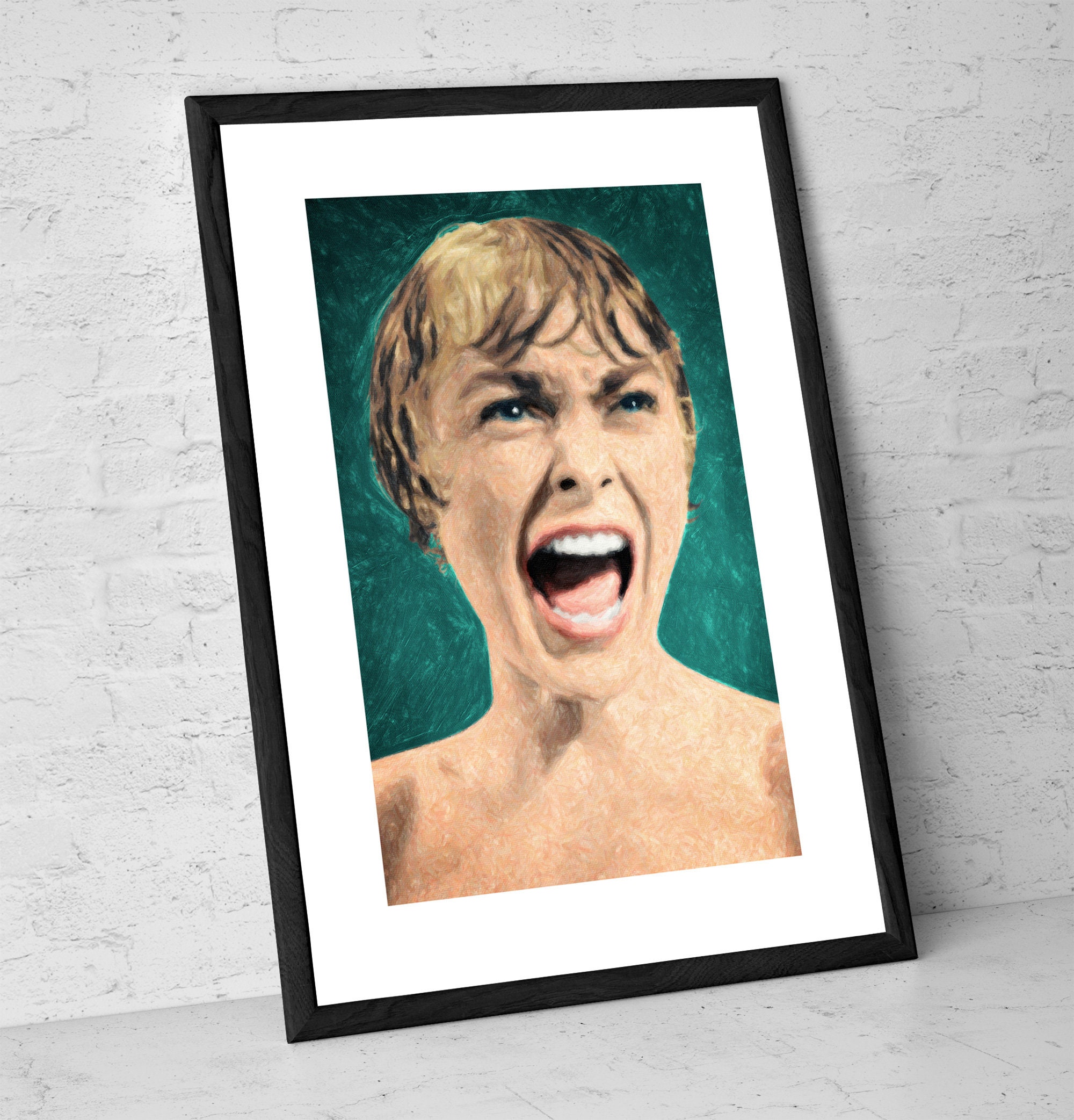 Psycho Shower Scene Painting Psycho Movie Alfred Hitchcock Movie Poster ...