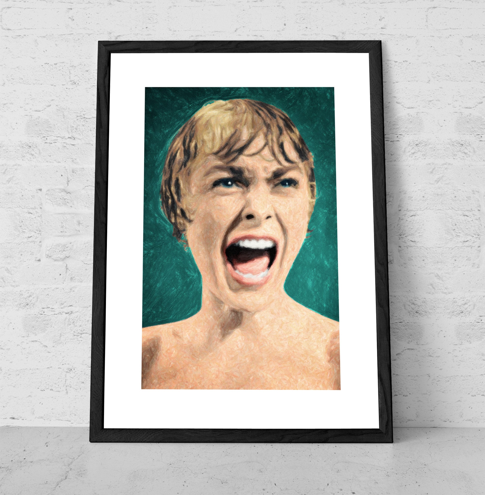 Psycho Shower Scene Painting Psycho Movie Alfred Hitchcock Movie Poster ...