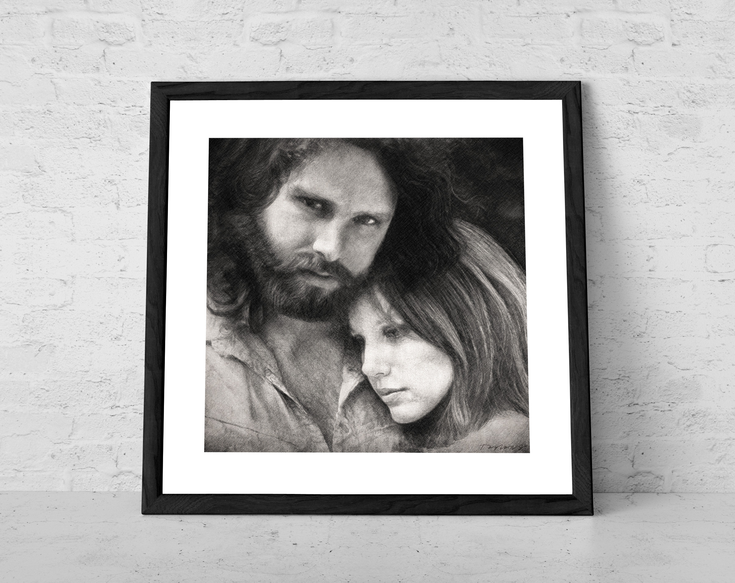 Jim And Pam - Zeichnung - Jim Morrison - Jim Morrison Poster - The ...