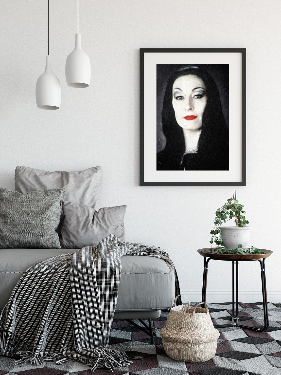 Morticia Addams - The Addams Family - Gemälde - Filmposter - Horror ...