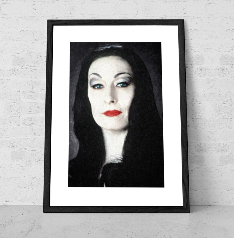 Morticia Addams - the Addams Family - Painting - Movie Poster - Horror ...