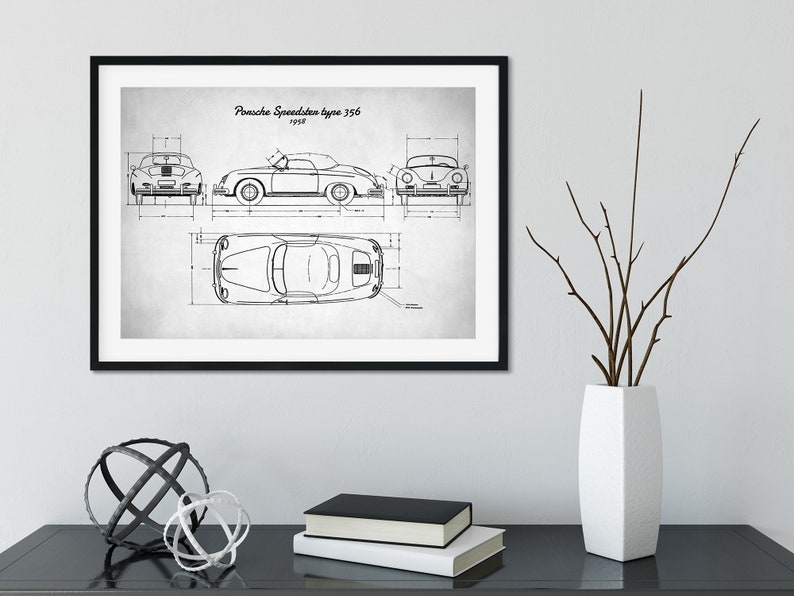 Porsche Speedster Type 356 - Porsche Art Print - Porsche Poster ...
